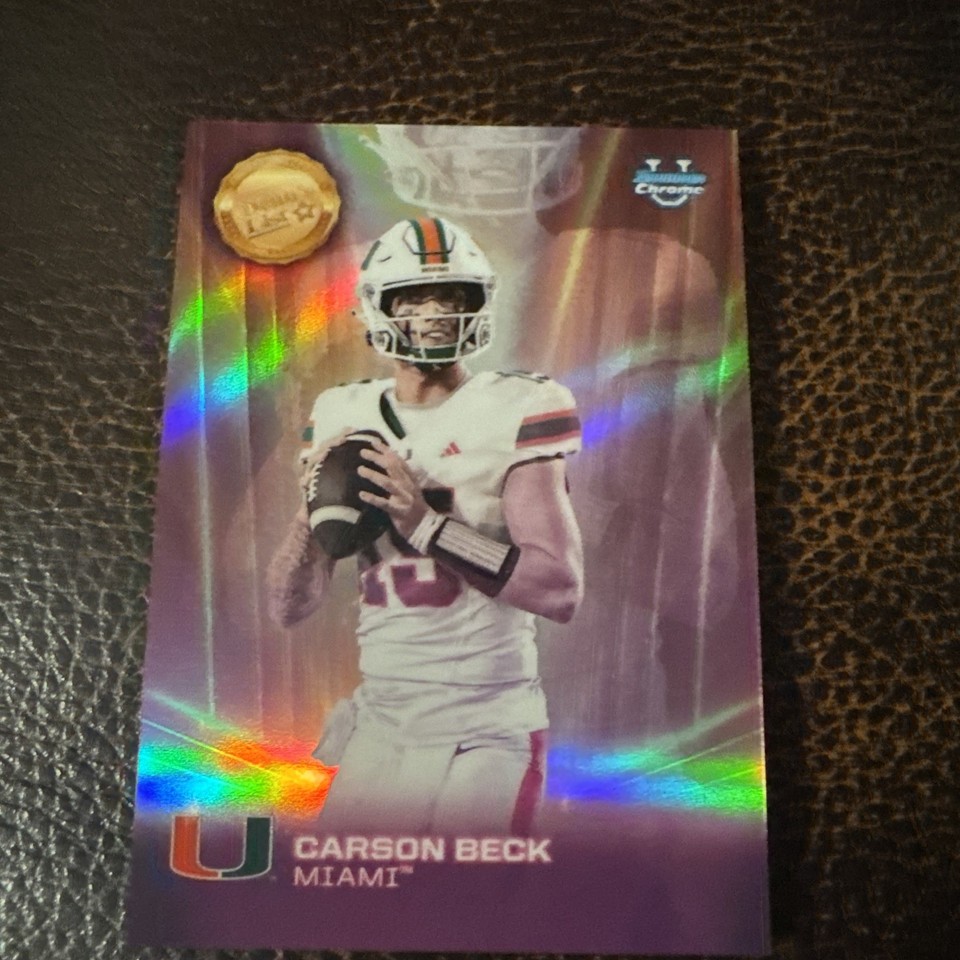 2025 Bowman U Chrome MIAMI HURRICANES LOT ( Autos , Refractor ) Carson ...