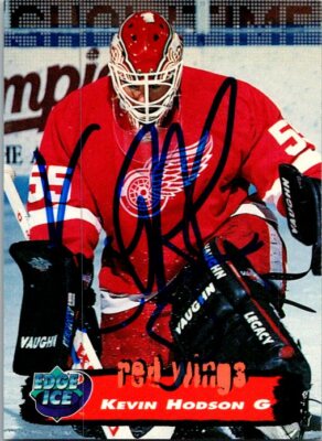 Kevin Hodson autographed Hockey Card (Adirondack) 1995 Collectors Edge ...