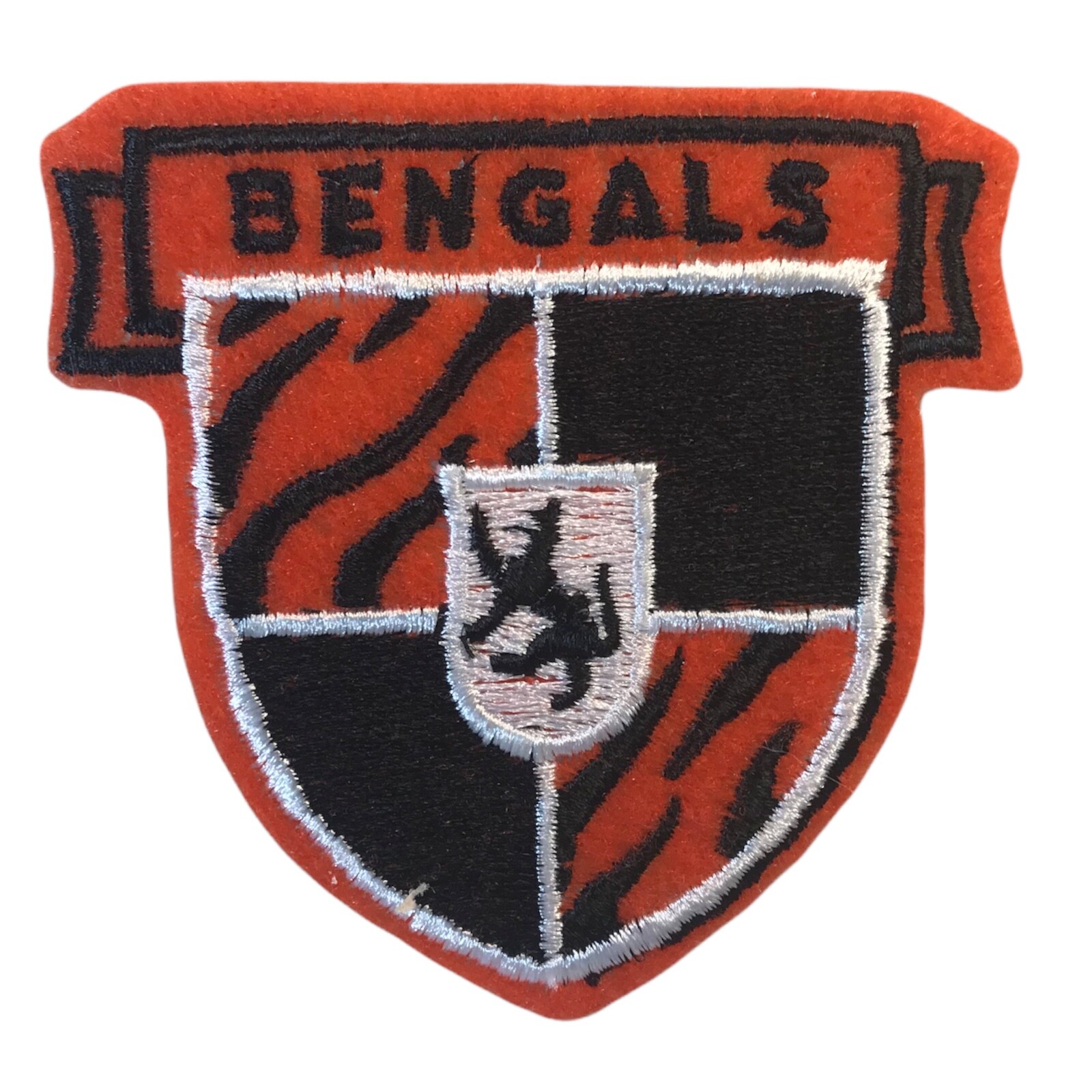 CINCINNATI BENGALS NFL FOOTBALL VINTAGE 3" SHIELD LOGO ORANGE BORDER ...