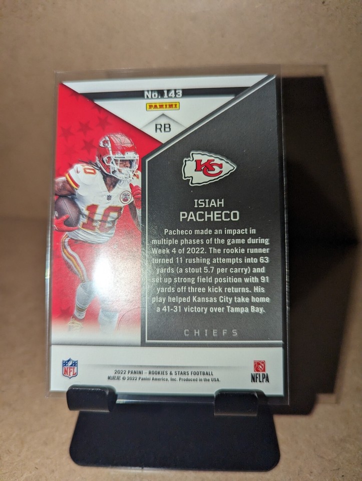 2022 Panini Rookies and Stars Isiah Pacheco #143 Rookie RC Chiefs ...