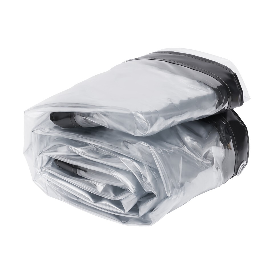 8×10 FT Transparent PVC Tarpaulin - Durable Waterproof Outdoor Cover | eBay