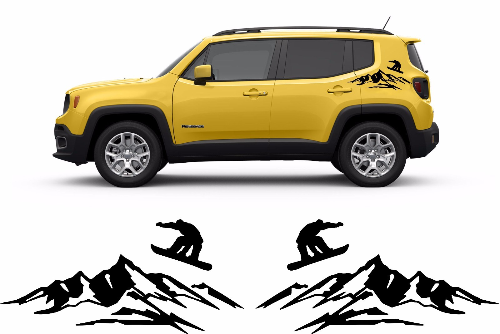 Jeep Renegade Trailhawk Side Stripes Vinyl Decals Stickers Wrap ...