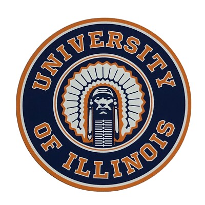 Fighting Illini Chief Illiniwek University of Illinois Magnet 3" x 3 ...