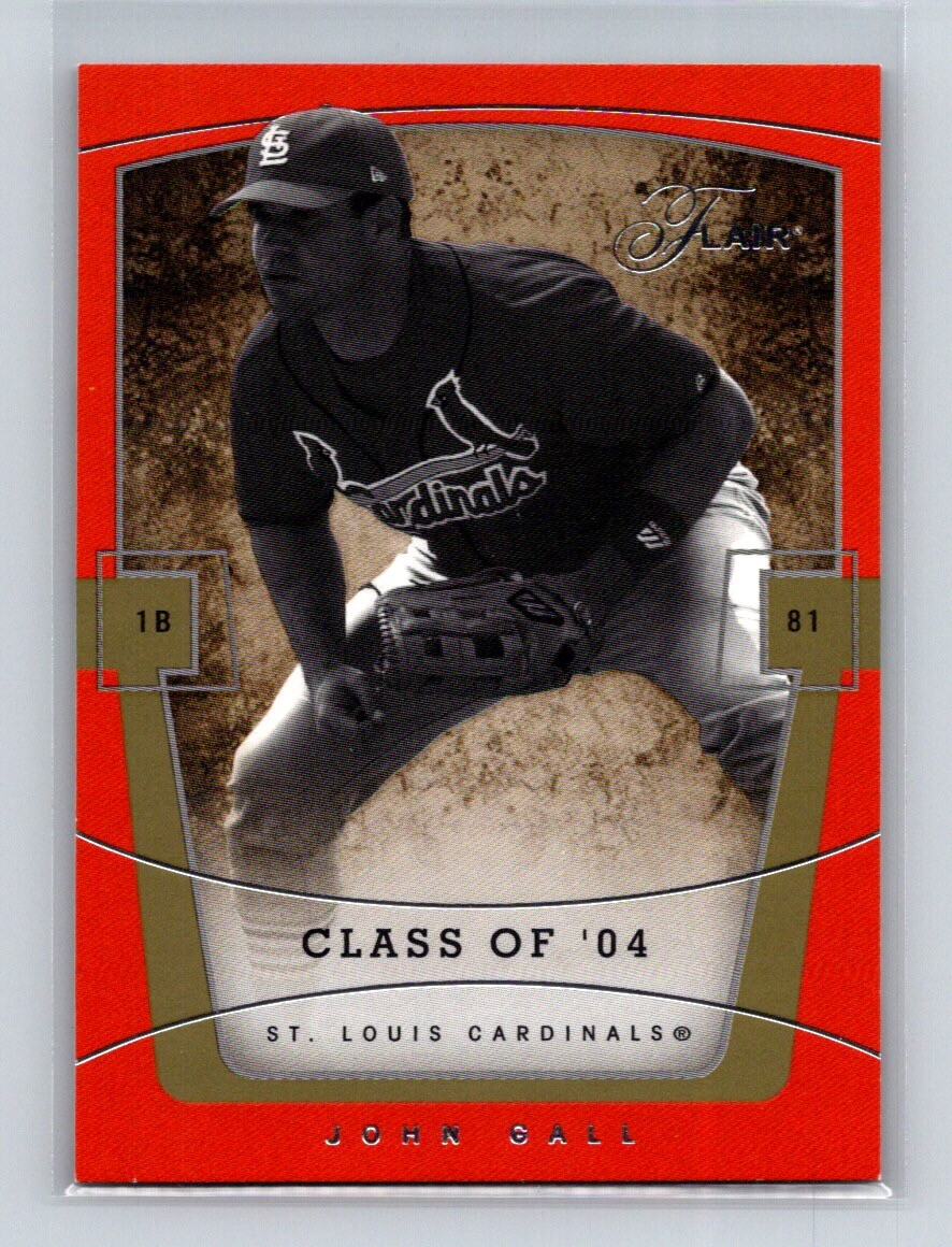 2004 Flair John Gall #64 St. Louis Cardinals Rookie #/799 Baseball Card ...