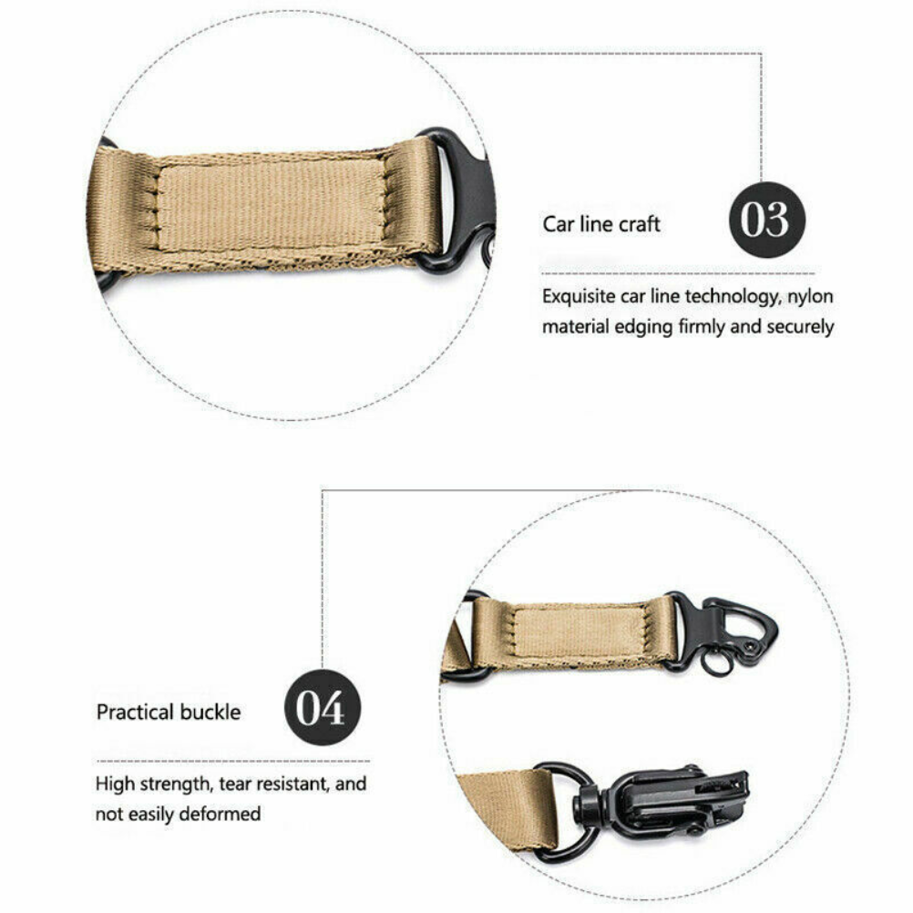 Adjust Tactical Rifle Sling Quick Gun 2 Point Shoulder Strap Cord ...