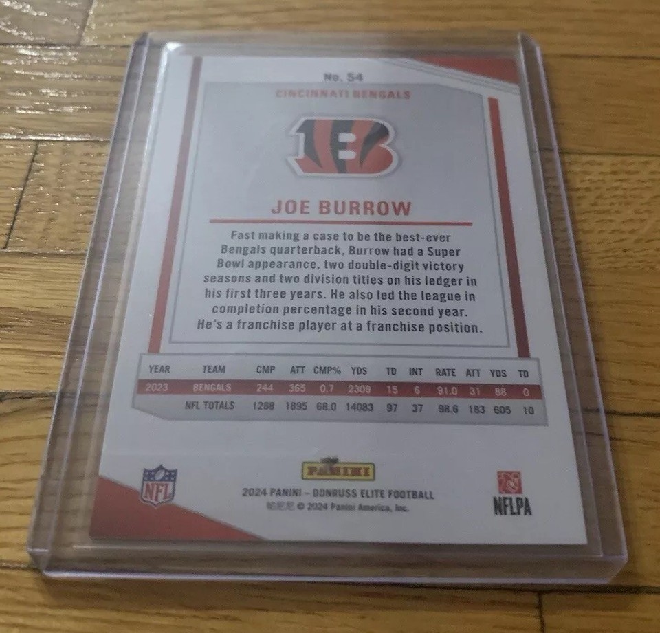 Joe Burrow 2024 Donruss Elite Orange Numbered 42/399 | eBay