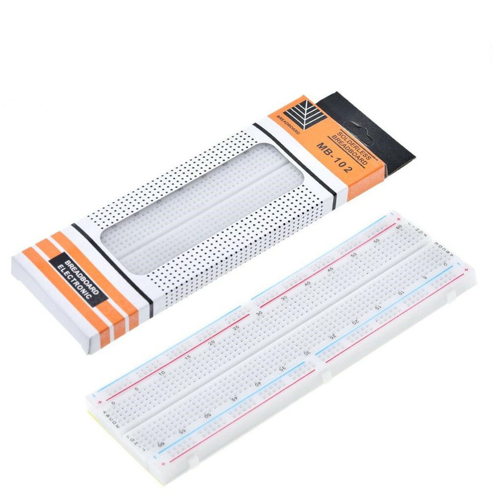 MB-102 Solderless Breadboard Protoboard 830 Tie Points 2 buses Test ...