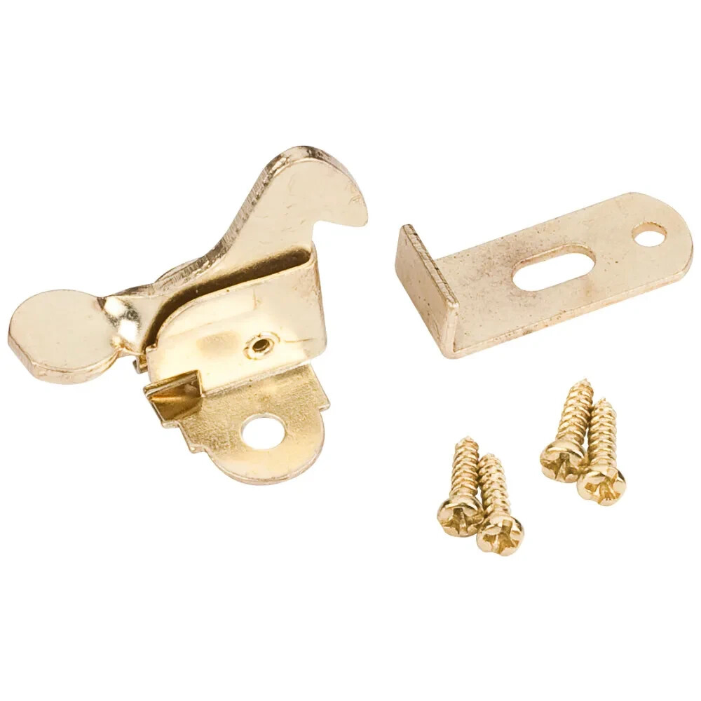 Elbow Latch Cabinet Door- Window Catch Polished Brass with screws | eBay