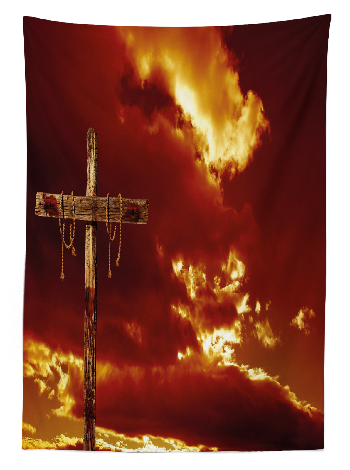 Religious Tablecloth Empty Cross Messiah Rectangular Table Cover 60 X ...