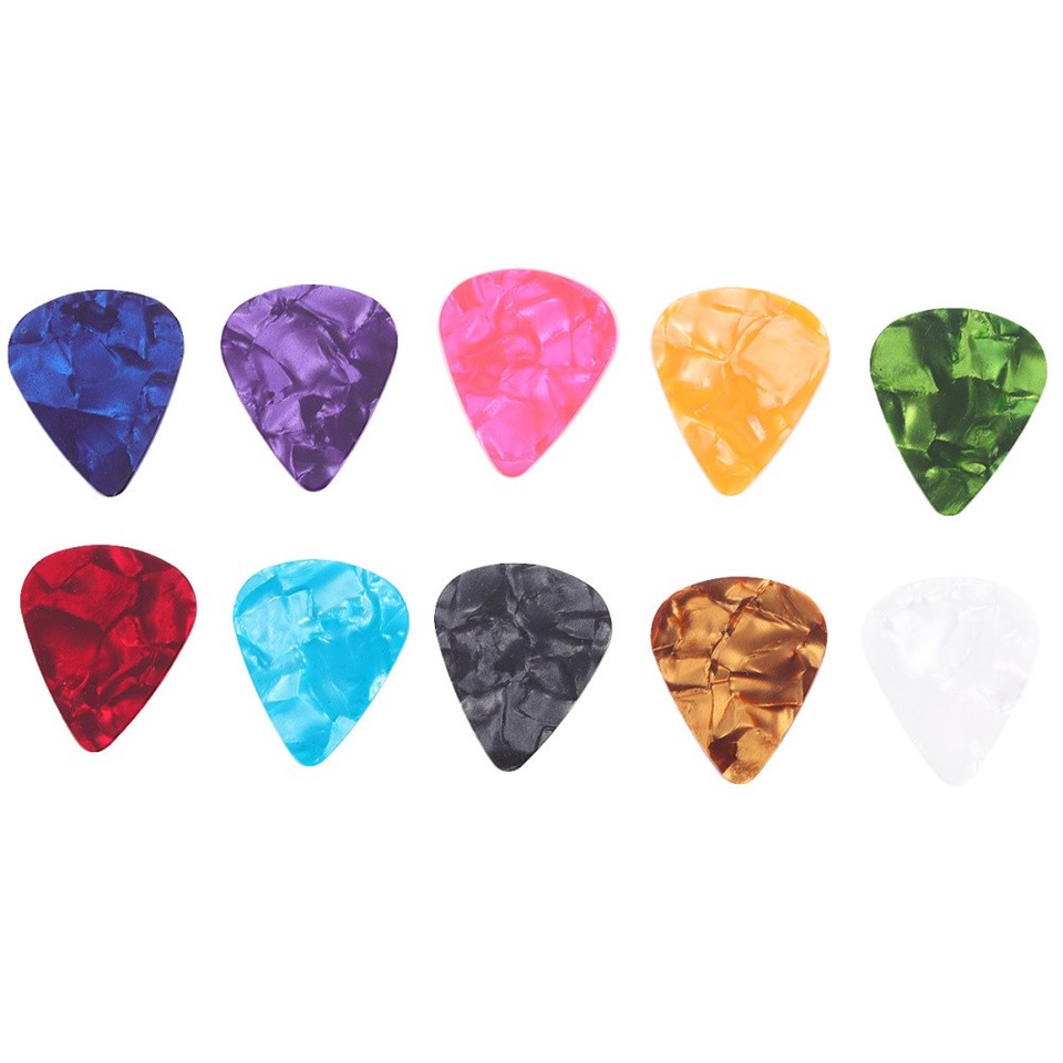 50pcs Guitar Pick Set Plastic Plectrum Thumb Guitar Picks Index Finger ...