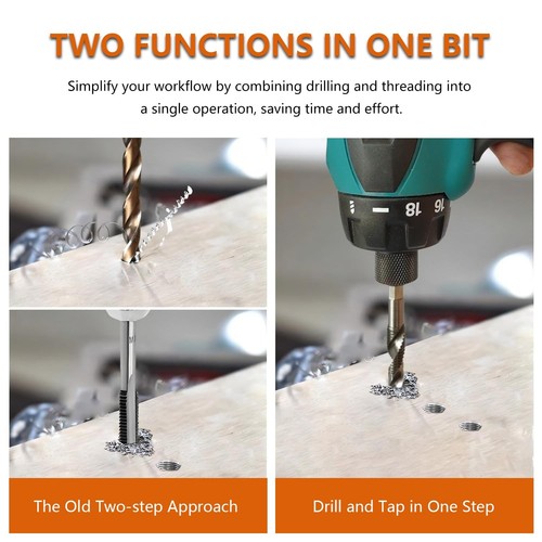 5-Piece High-Speed Steel Combination Tap and Drill Bit Set – M6 x 1mm ...