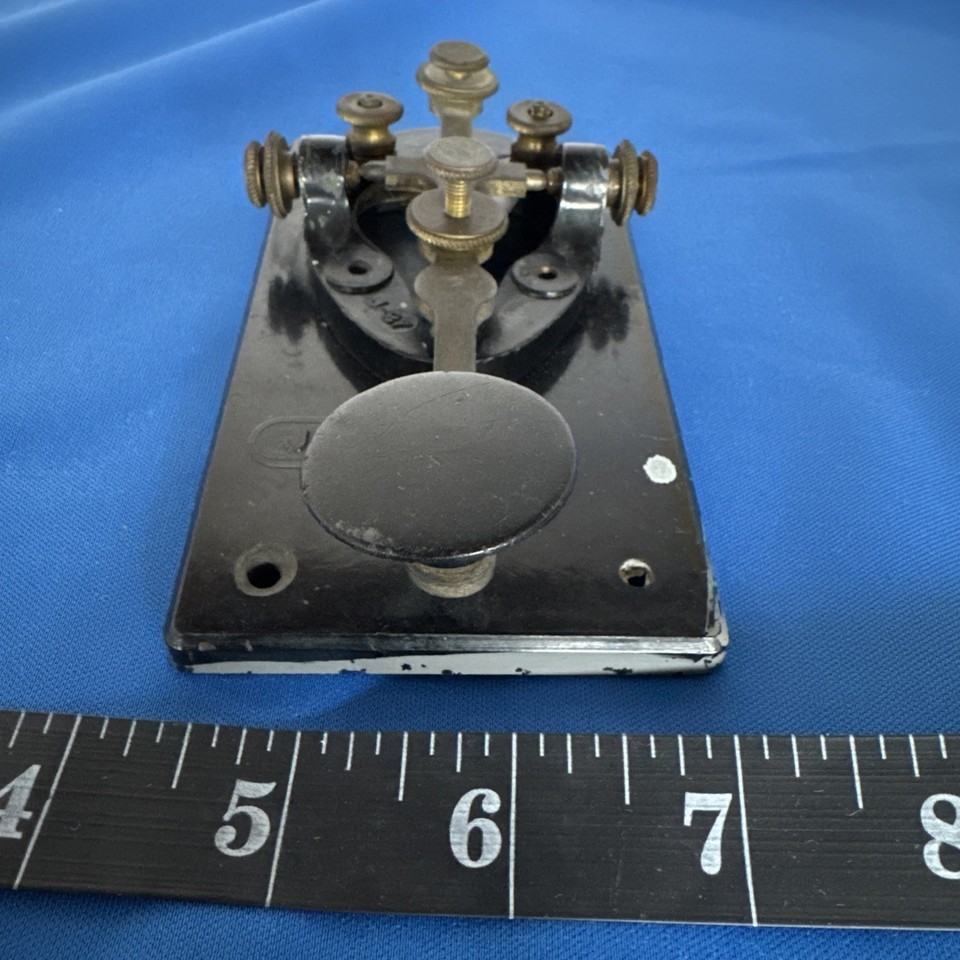 WWII US MILITARY MORSE CODE KEY J-47 STRAIGHT KEYER J37 Ok Condition | eBay