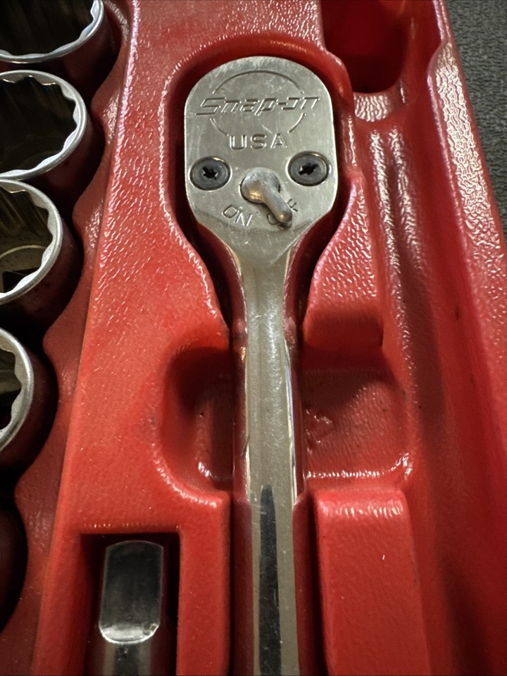 17 pc Set Snap-On 1/2" General Service Set Ratchet Extensions Socket ...