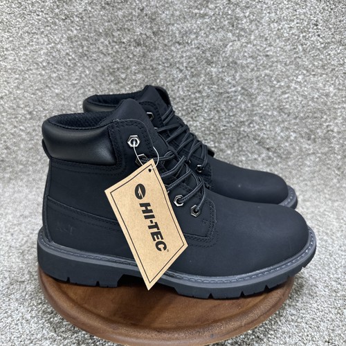 Men’s Hi-Tec Reznor 6" Soft Toe Black Work Boots Multiple Sizes New ...