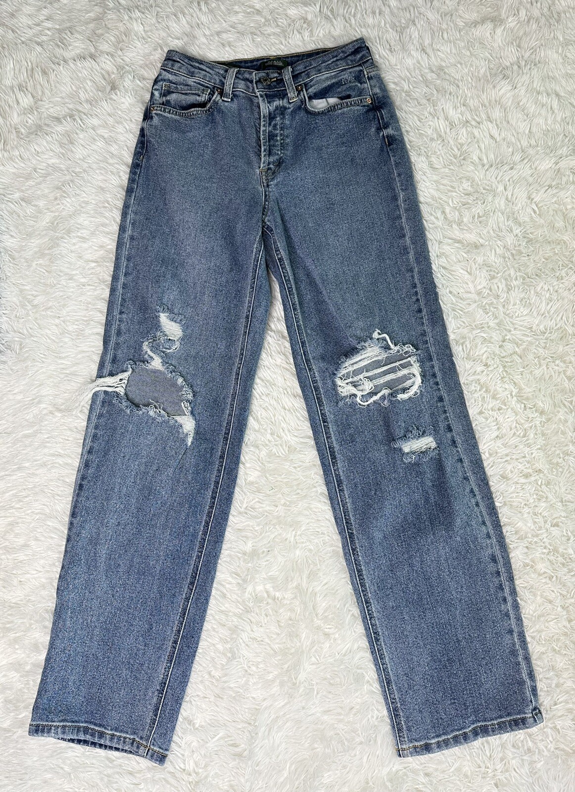 Wild Fable Women's Super High Rise Distressed Straigh… - Gem Wild Fable Women's Super High Rise Distressed Straigh… - Gem