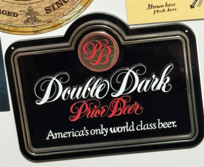 Prior Beer Double Dark “PB” Plastic Sign 13x9 Man Cave Beer Sign | eBay