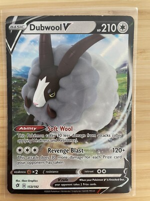 Dubwool V 153/192 Holo Rare V Rebel Clash Pokemon TCG NM/M | eBay