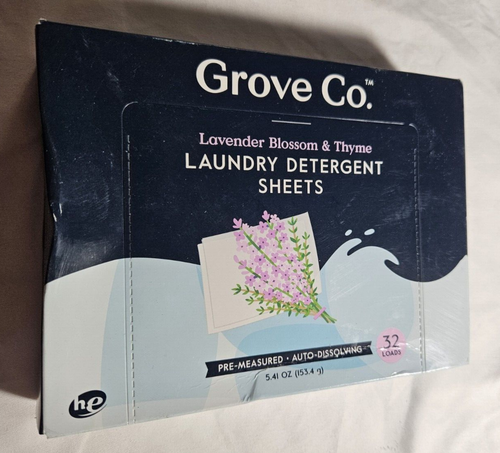 Grove Co. Laundry Detergent Sheets Lavender Blossom and Thyme (See ...