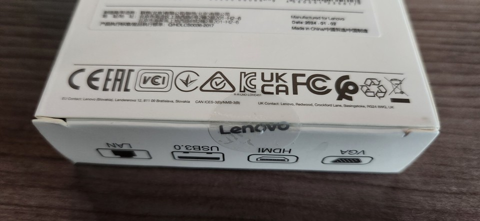 NEW Lenovo 4X91A30366 USB-C Travel Hub Gen2 - HDMI, VGA, USB-A, USB-C ...