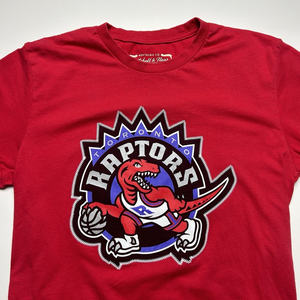 Toronto Raptors T-Shirt Retro Logo 90s Mitchell & Ness Red Men's Sz ...