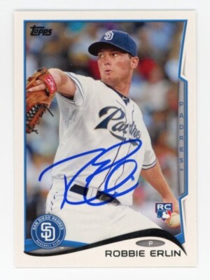 SIGNED BASEBALL CARD AUTO TOPPS 2014 SAN DIEGO PADRES ROBBIE ERLIN #281 ...
