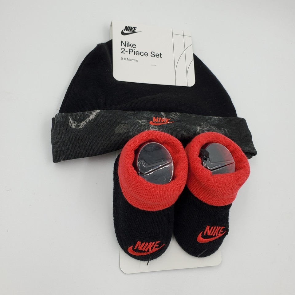 Nike Baby Booties & Hat Gift, 0-6 Months Multi, Boys Girls Infant Cap ...