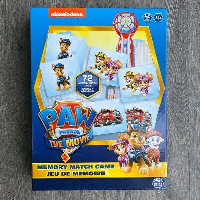 Paw Patrol Memory Match Game 72 Cards BRAND NEW Factory Sealed ...