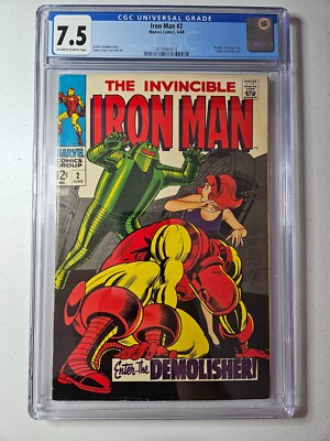 Iron Man #2 CGC 7.5, 1st Janice Cord, 1st Demolisher Marvel Comics ...