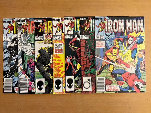 Iron Man vol.1 #188 189 190 191 192 193 194 Marvel 1984-85 1st Scourge ...