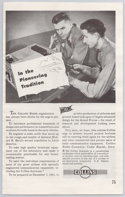 Collins Radio Company Pearl Harbor 1944 WWII Ham Radio Technology Print ...