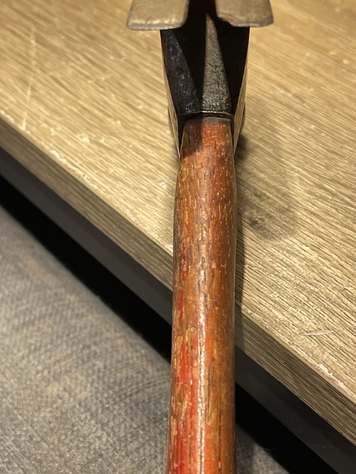 Vintage Plumb Leader 7 Ounce Curved Claw Hammer Red Handle READ CRACKED ...