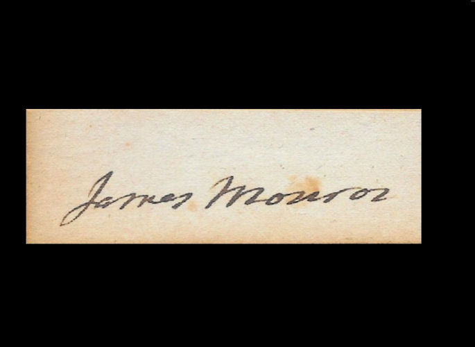 James Monroe Signature
