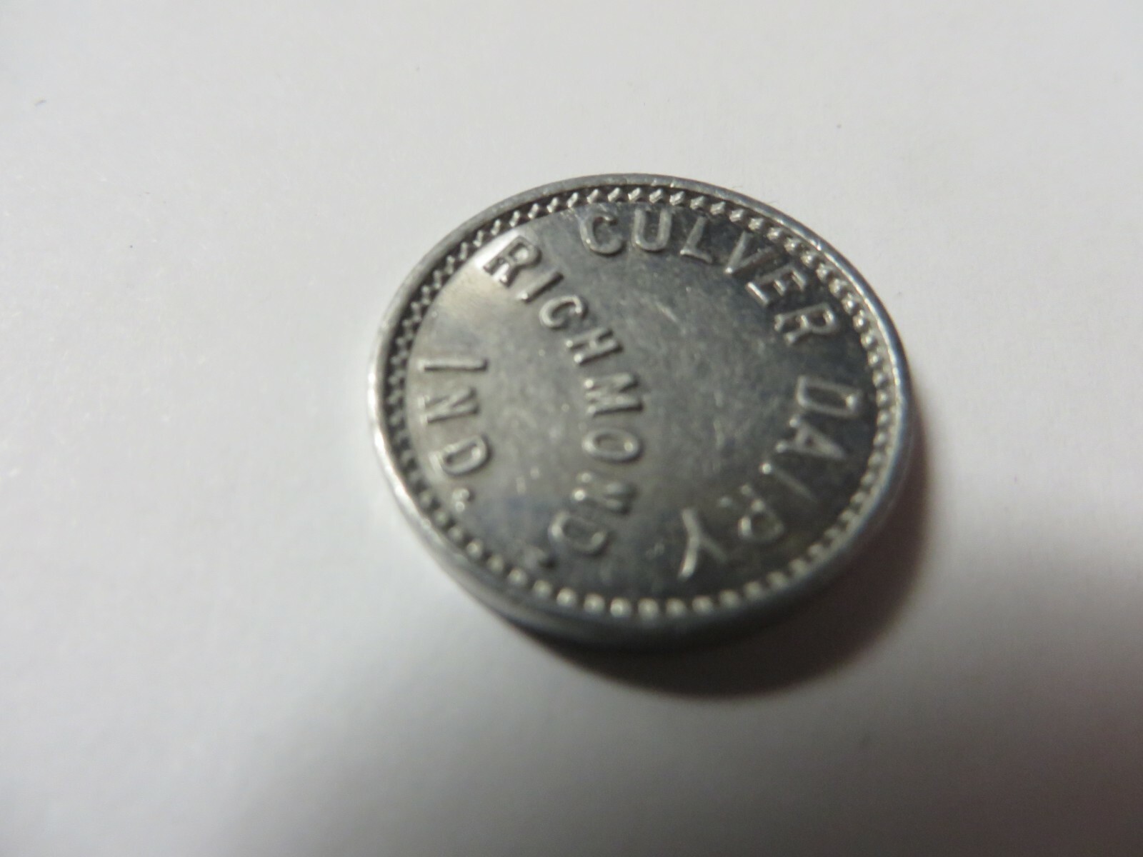 Vintage CULVER'S DAIRY Token Coin RICHMOND, INDIANA Good for 1 Quart ...