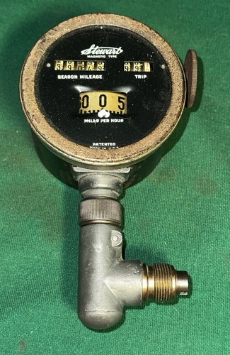VINTAGE FORD MODEL T CAR STUART WARNER MAGNETIC TYPE SPEEDOMETER FOR ...
