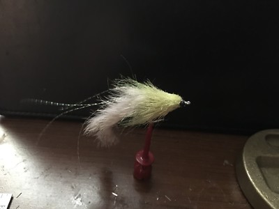 Saltwater Fly Chartuese And Grizzly Tarpon Slider 1/0 Tarpon ,Redfish ...