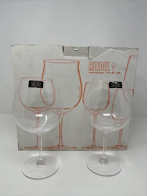 Vintage Set of 4 Riedel Vinum Burgundy Crystal Wine Glasses 416/7 (1996 ...