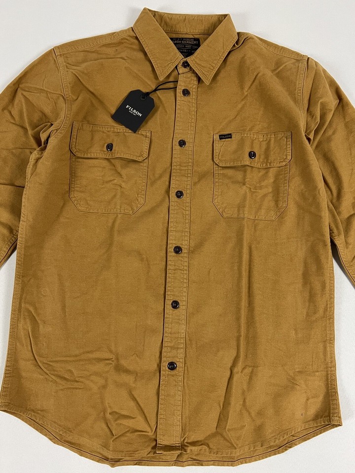 FILSON FIELD FLANNEL SHIRT NUBUCK TAN M NWT | eBay