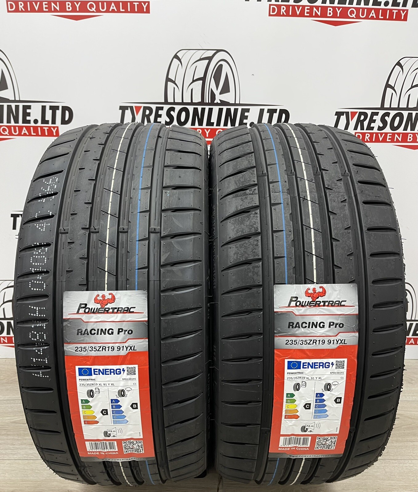 2 X 235 35 19 POWERTRAC 235/35ZR19 91Y XL BRAND NEW TYRES M+S AMAZING C ...