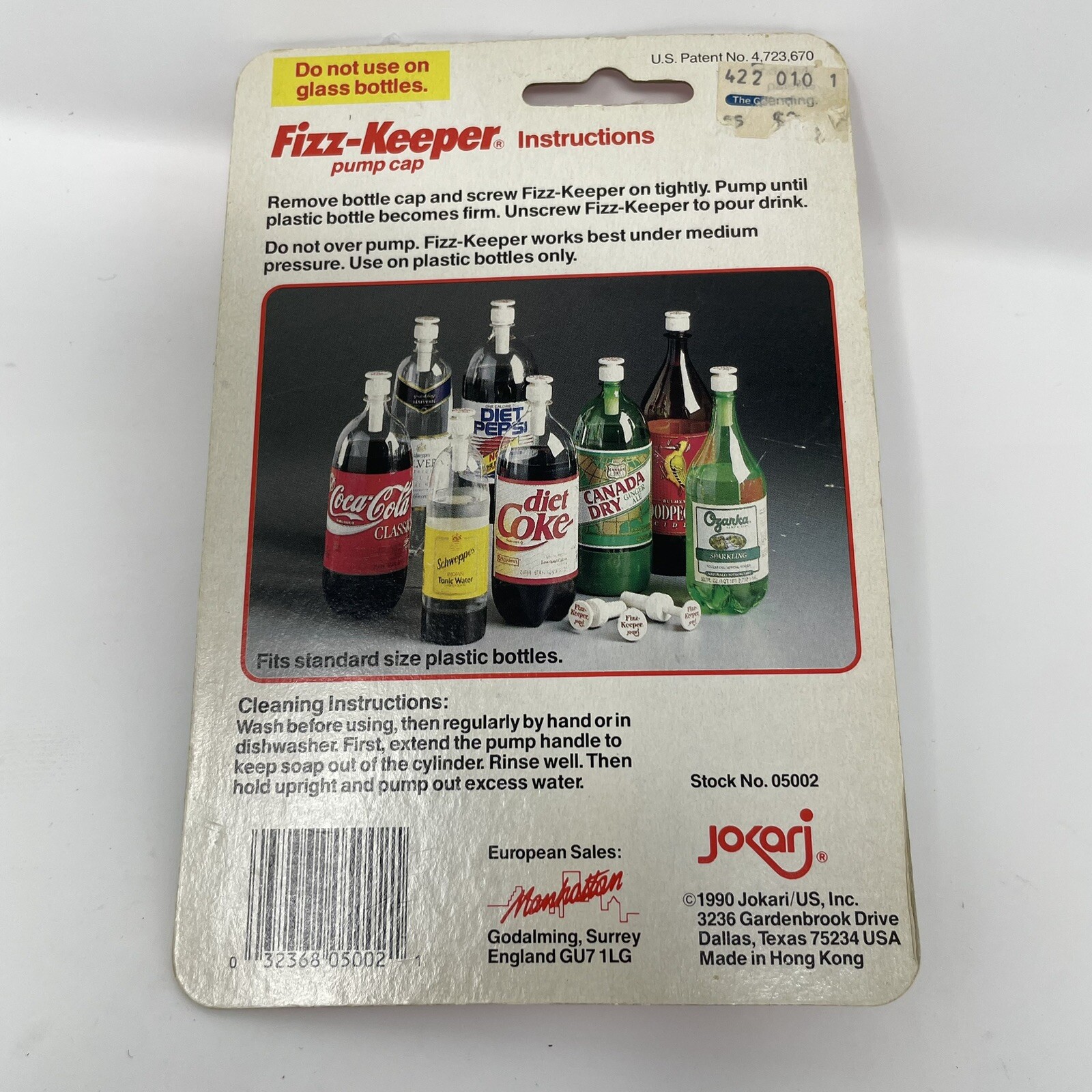 Jokari Fizz Keeper Pump Cap 2 Liter/Lt Soda Pop Bottles Saves ...