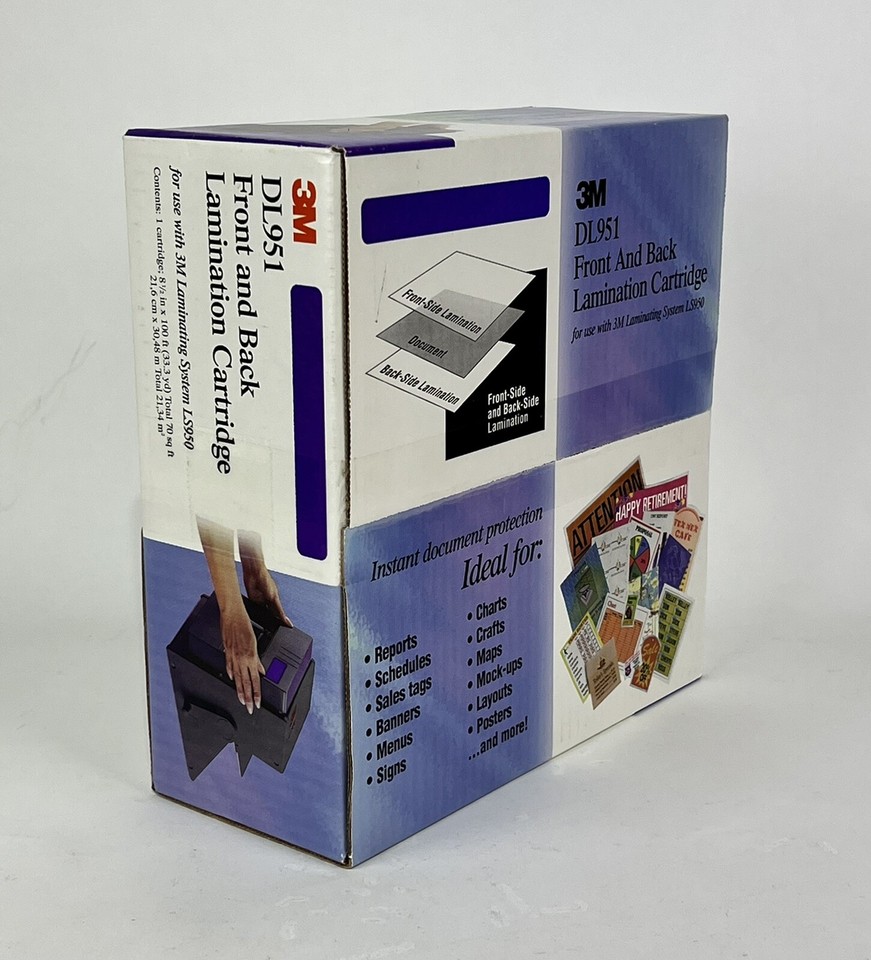 3M DL951 Front And Back Lamination Cartridge BRAND NEW Unopened Box | eBay