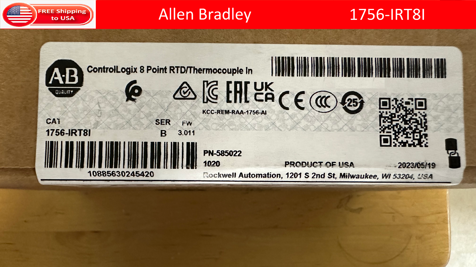 Allen+Bradley+1756-IRT8I+ControlLogix+8+Channel+Analog+Module for sale ...