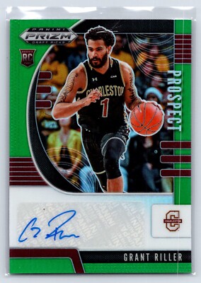2020 Prizm Draft Picks Collegiate #PA-GR Grant Riller Autograph Green ...