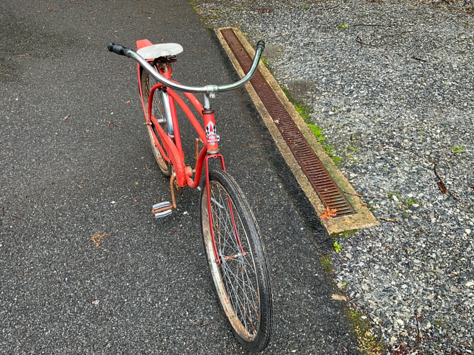 1950s VINTAGE ROADMASTER CRUISER BICYCLE - KLUNKER straight bar ...