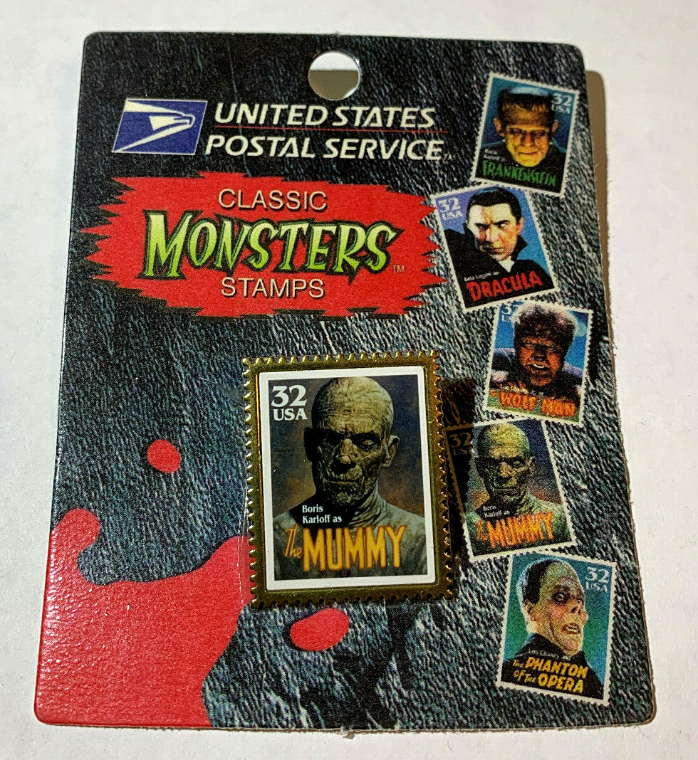 BORIS KARLOFF THE MUMMY 1997 Classic Monsters USPS Stamps Label ...