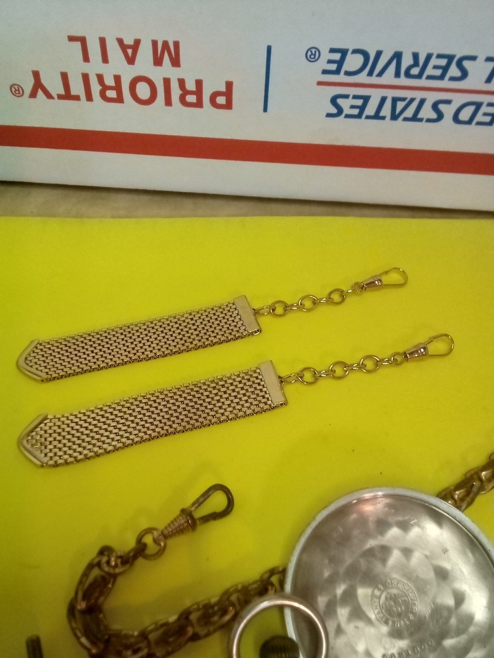 Vintage Pocket Watch Lot, Fobs, Chains | eBay