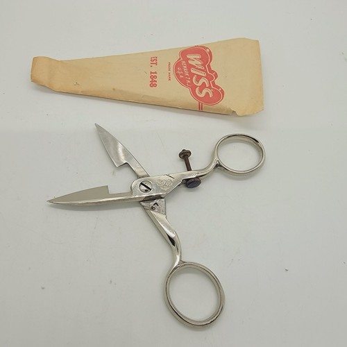 Wiss Button Hole Scissors 4.5” Made In USA 14 B.H. Vintage | eBay