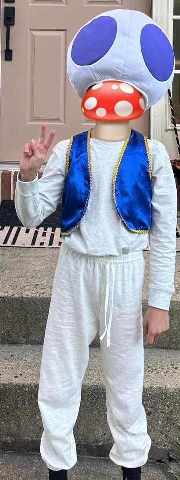 Mushroom Hat Halloween blue White Toad Costume for Cosplay Headwear ...