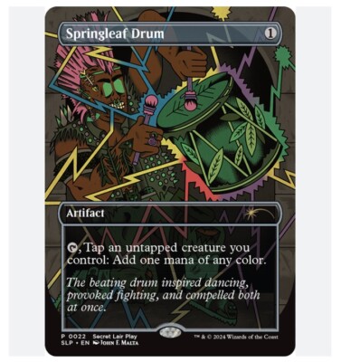 Springleaf Drum RCQ PROMO Regular Borderless Full Art MTG NM Near Mint ...