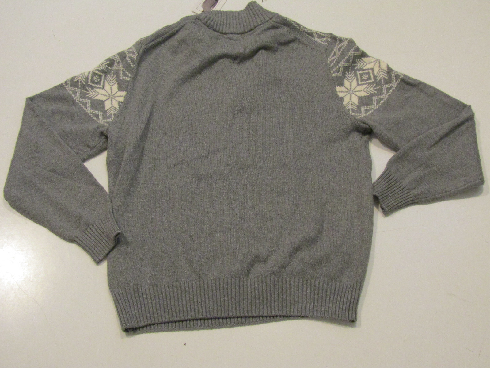 WEATHERPROOF Gray White 1/4 Zip Knit Pullover Sweater Medium NWT Mens ...