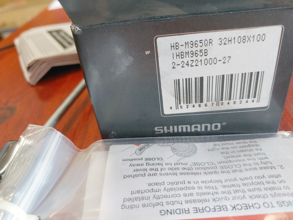 Shimano XTR HB-M965 QR front hub centerlock disc 32 hole NEW | eBay